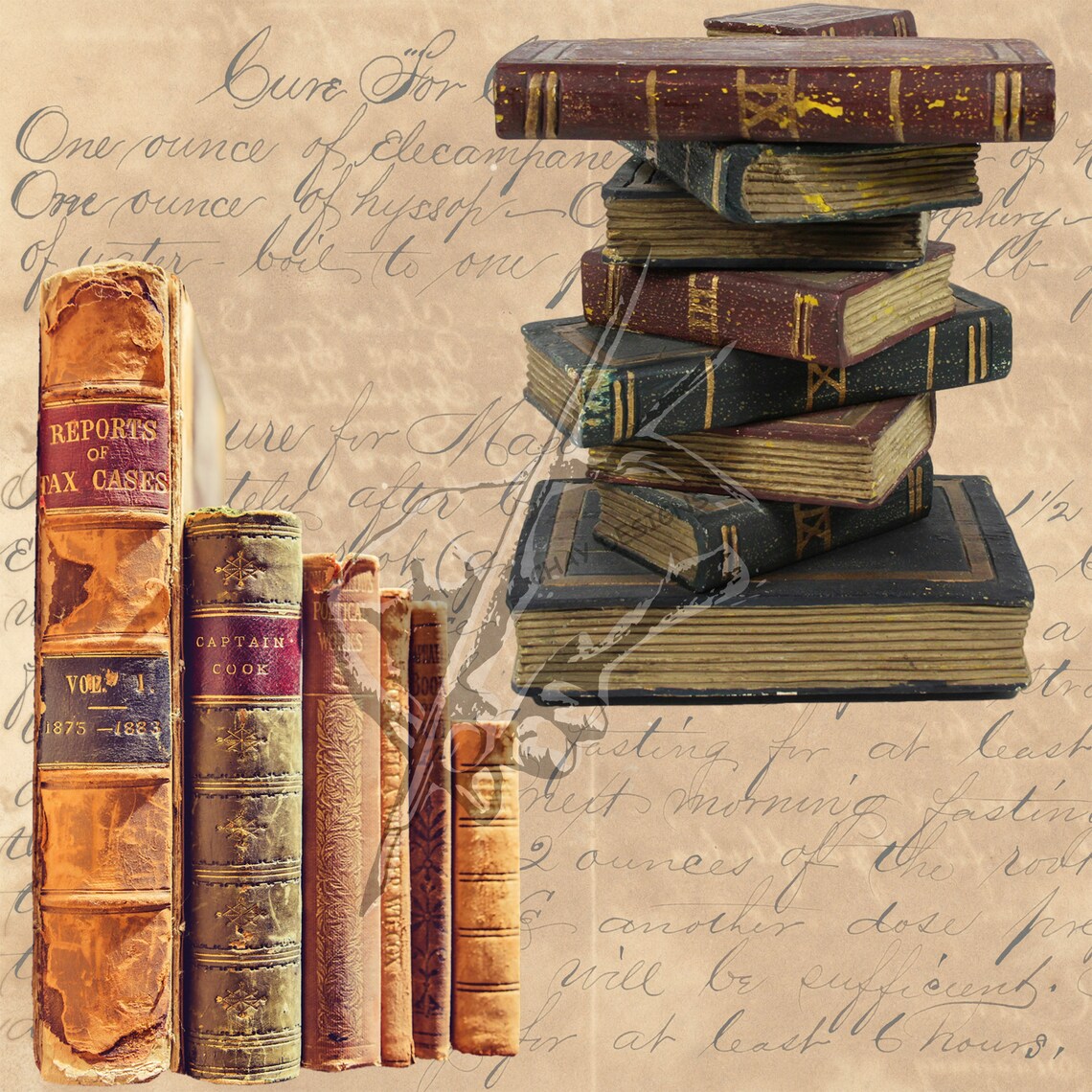 Old Library Digital Bundle Digital Backgrounds and Overlays | Etsy Canada