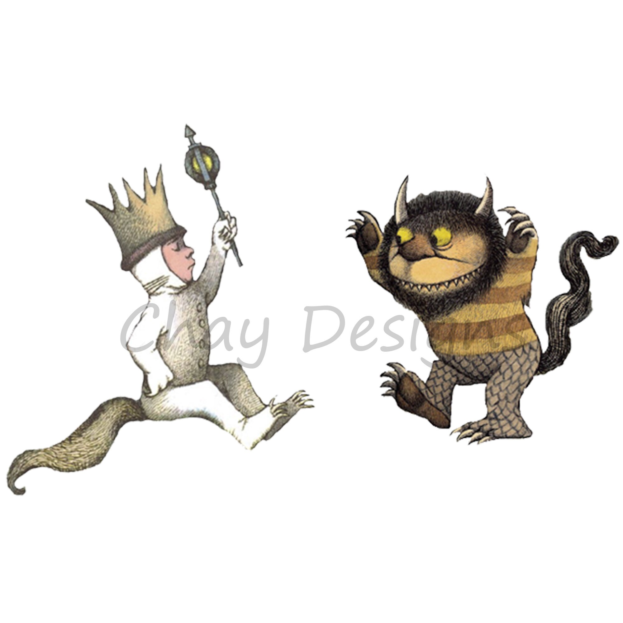 4 Where the Wild Things Are Clipart Set PNG Files Digital - Etsy