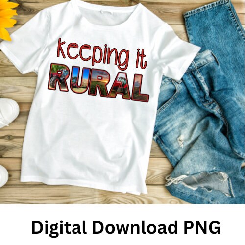 Keeping It Rural Red Tractor PNG T-shirt Design - Etsy
