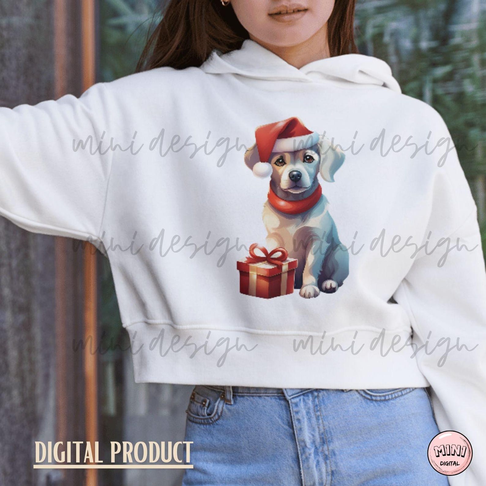 12 Santa Animals PNG, Cute Animals PNG, Merry Christmas PNG, Digital ...