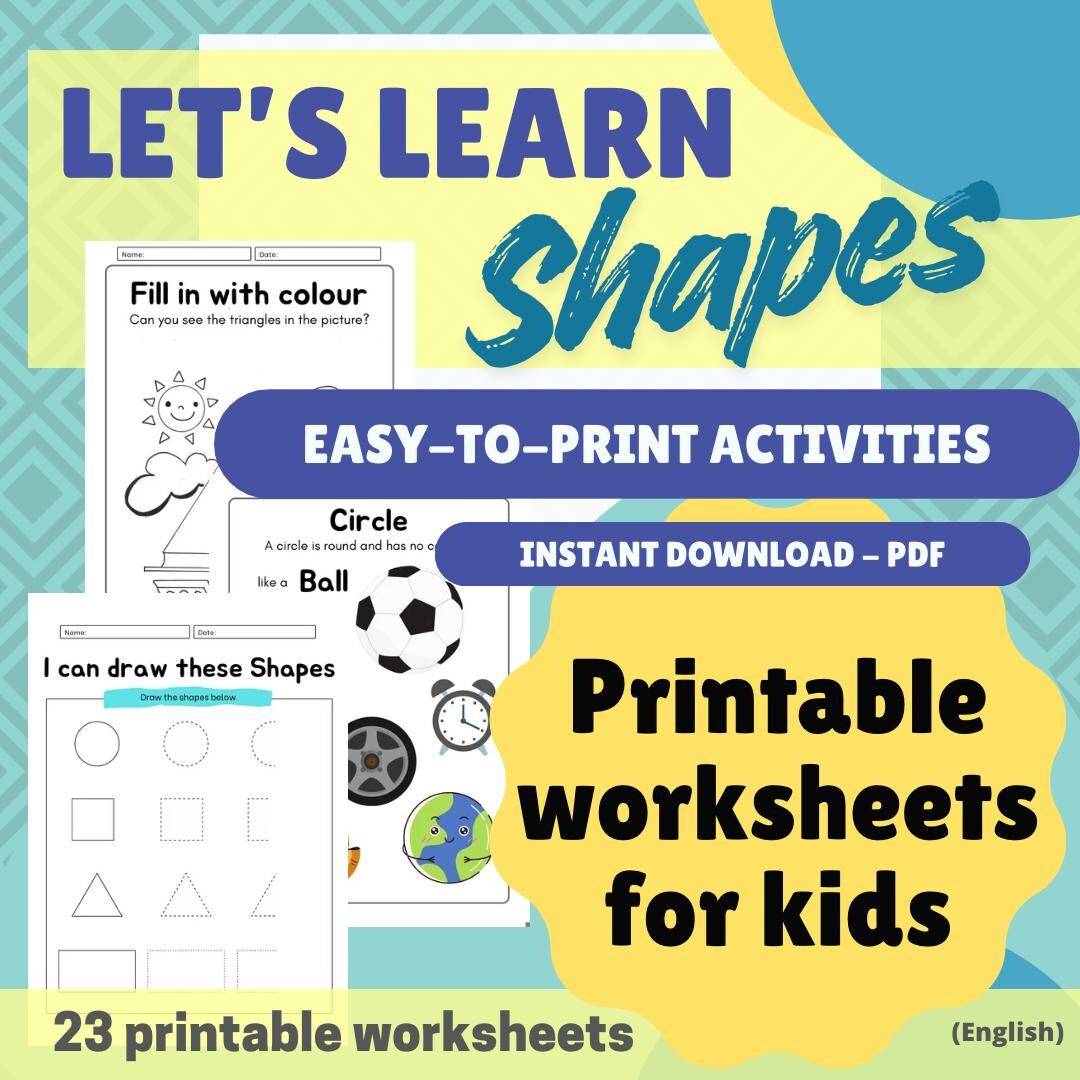 Shapes Preschool Workbook – Printable Learning Activities (PDF) - Etsy ...
