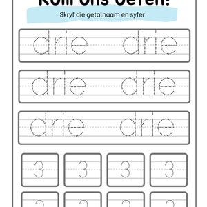 Drukbare Werkkaarte PDF, Voorskoolse Werkboek, Kleuterskool, Tuisskool ...