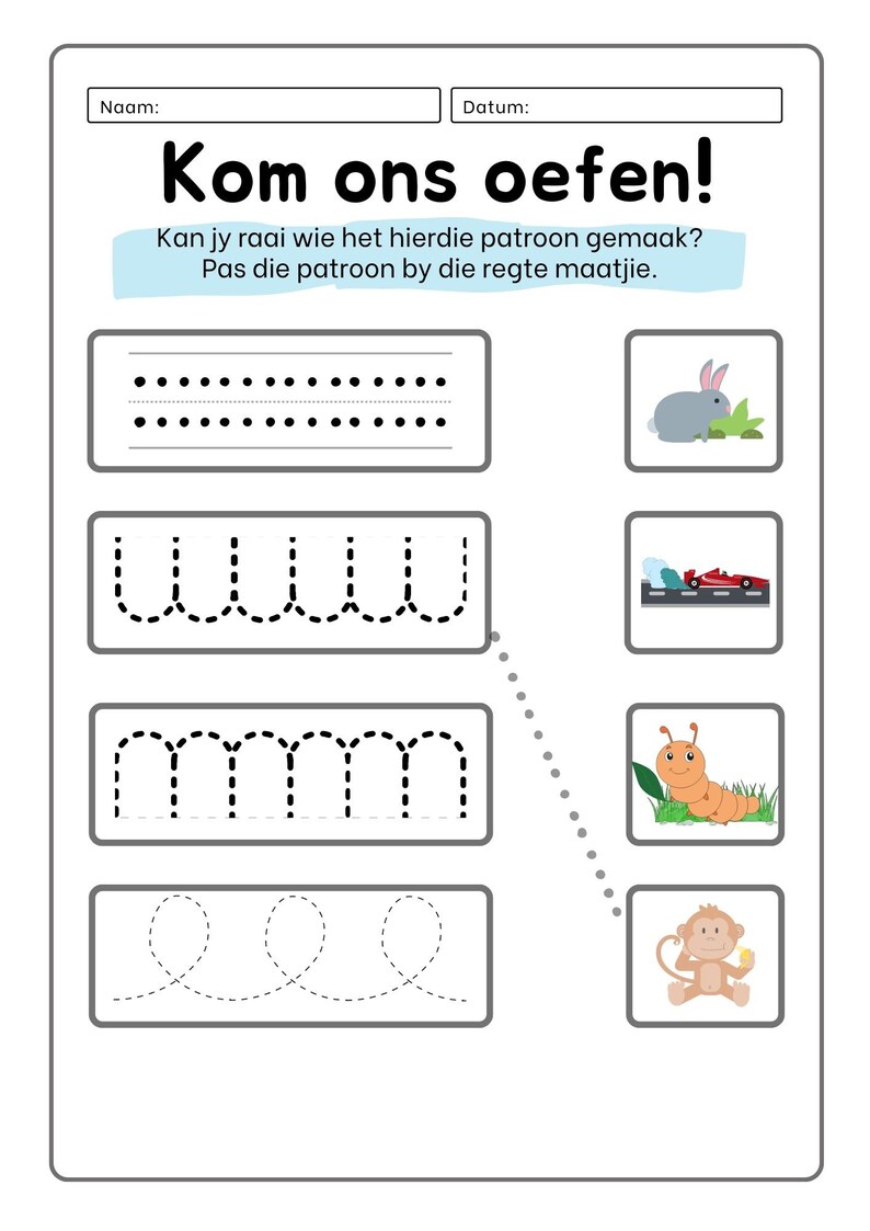 Drukbare Werkkaarte PDF, Voorskoolse Werkboek, Kleuterskool, Tuisskool ...