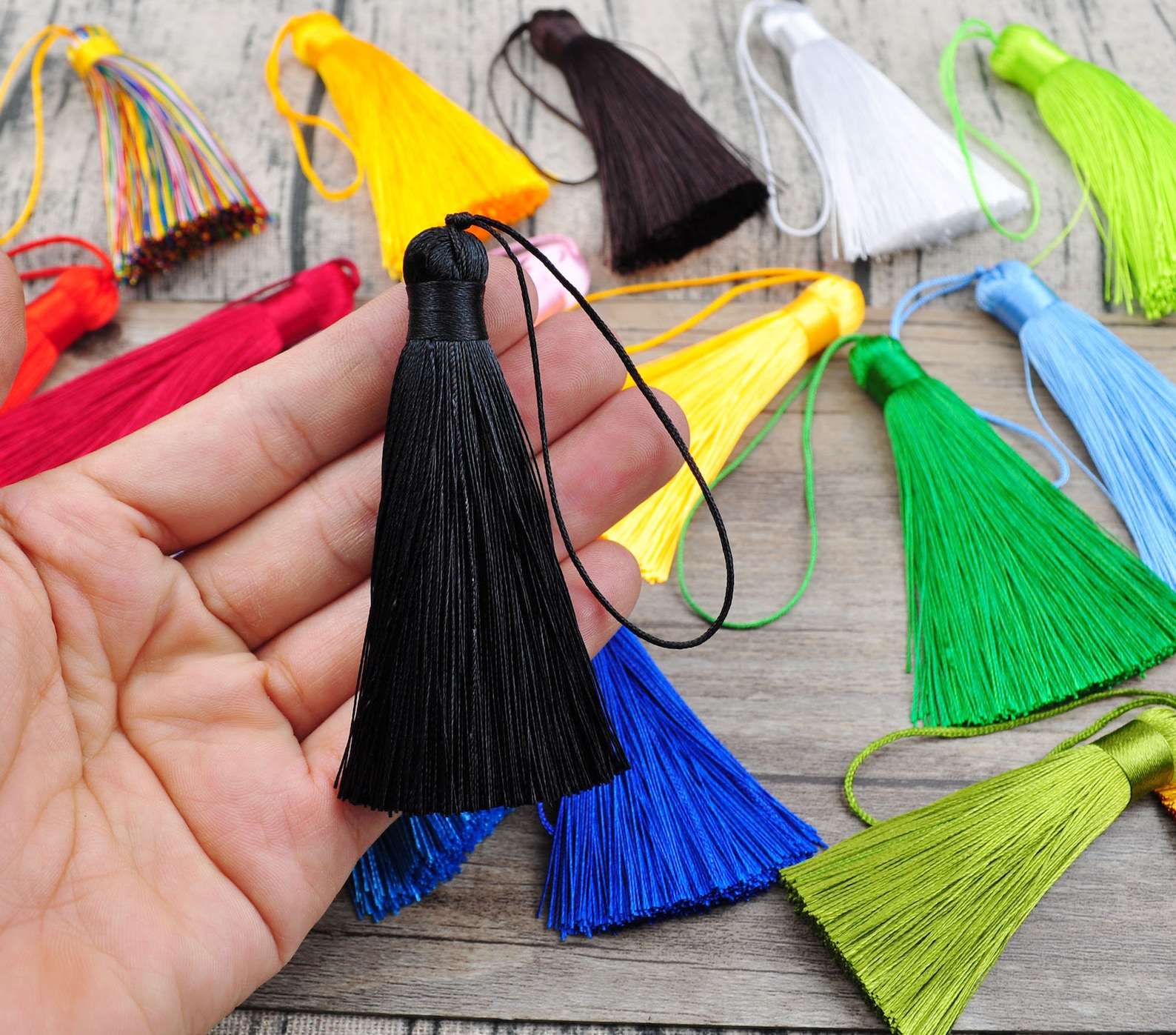 8cm Tassels,high Quality Silky Thread Tassel,boho Tassels, Thick Silk ...