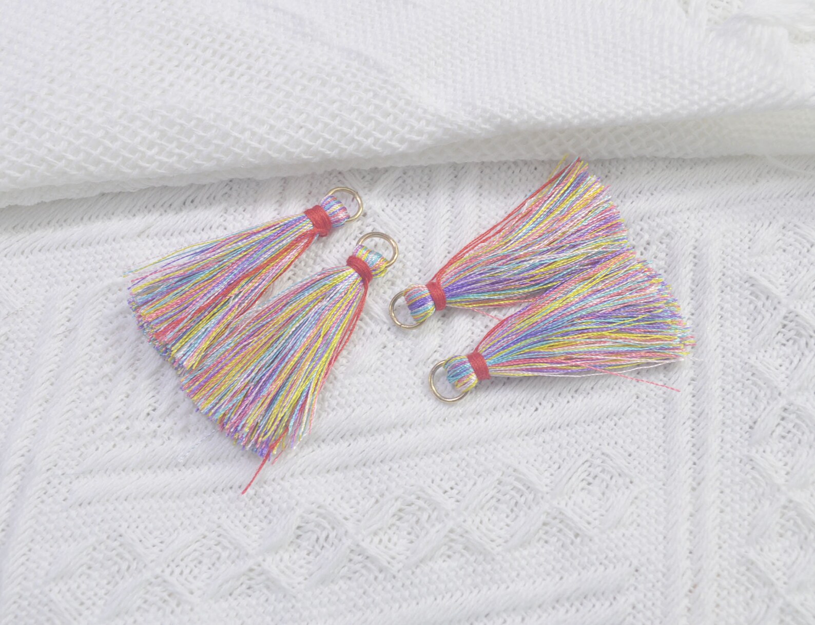 New tassels 20Pcs 4cm Mixed Color silky thread tassels with | Etsy