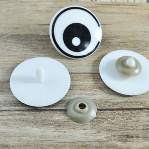 20pcs(10 Pairs) Cartoon Safety Eyes，40mm Large Round Plastic Comic Eyes ...