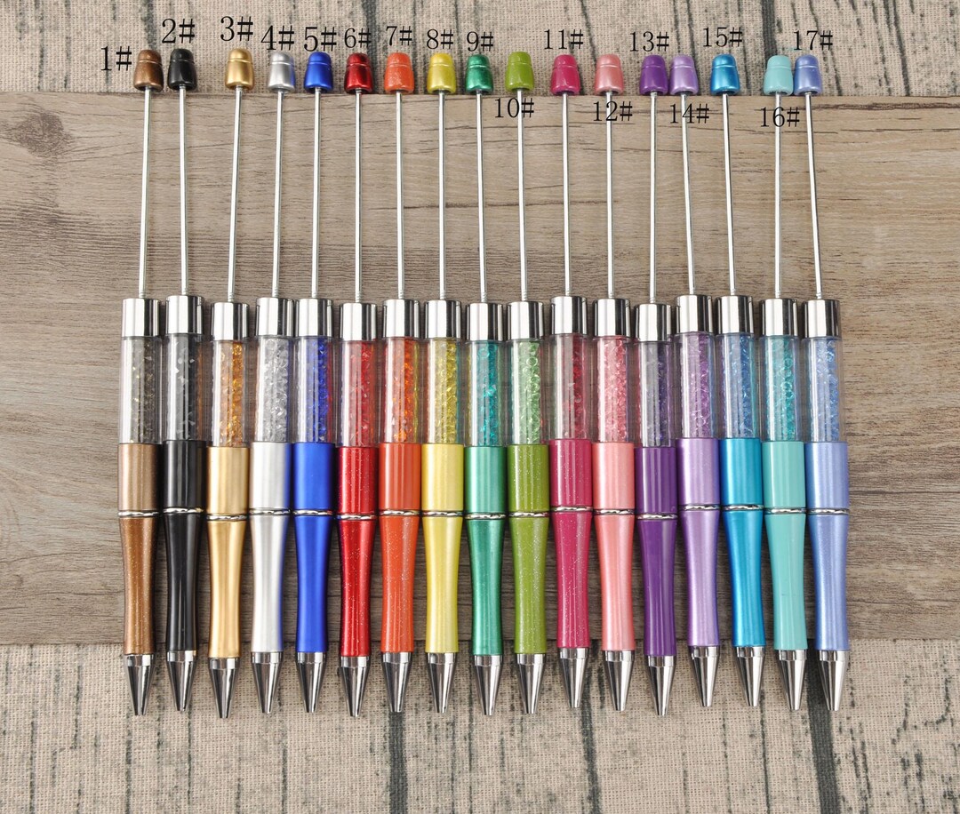 17 Colors Beadable Pens,diy Beadable Pens,beadable Pens and Refills ...