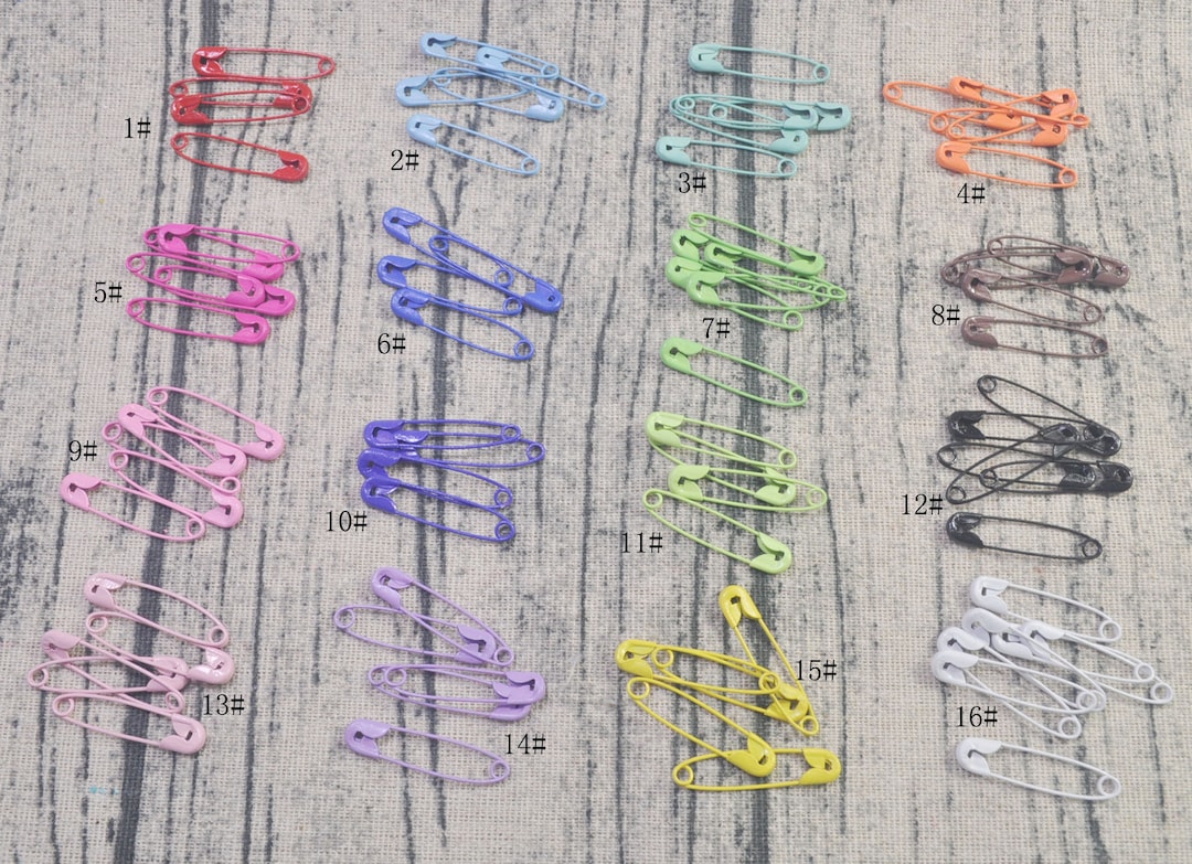 50pcs Mixed Color Safety Pins,metal Safety Pin,brooch Safety Pins ...