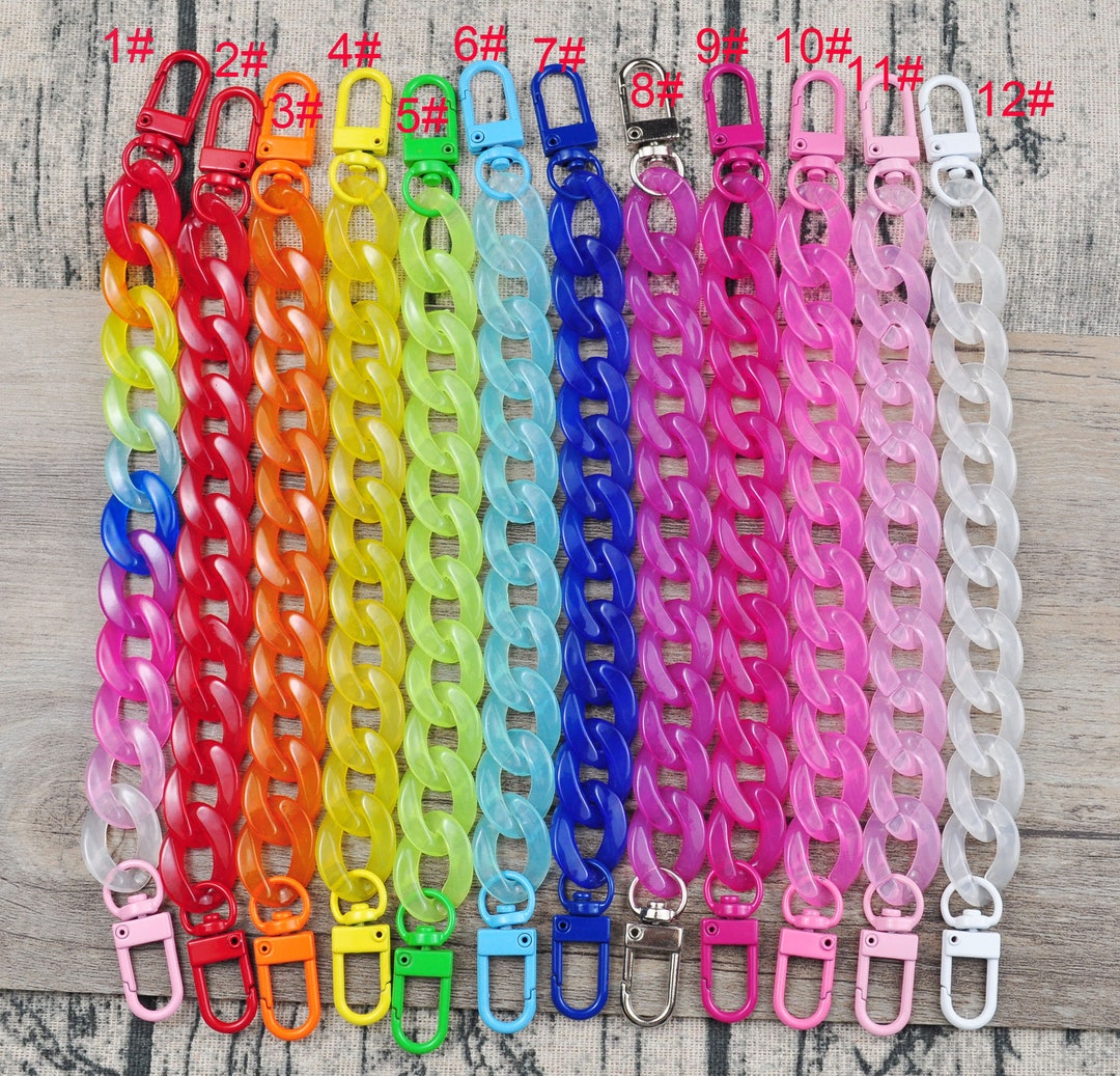 12color Shoe Chains,shoe Clips,shoes Charms,jelly Color Chain for Shoes ...