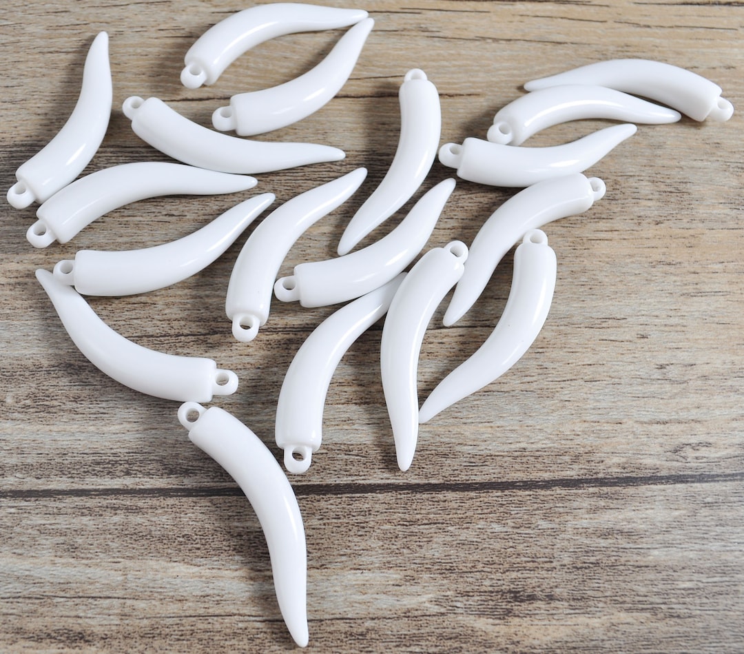 Acrylic Tooth Supply, 10-100pcs Acrylic White/beige/deep Coffee Curved ...