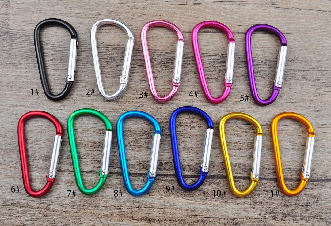 5/10/20/30/50/100pcs 11 Colors Carabiner Clips Clasp，d Shape Key Ring ...