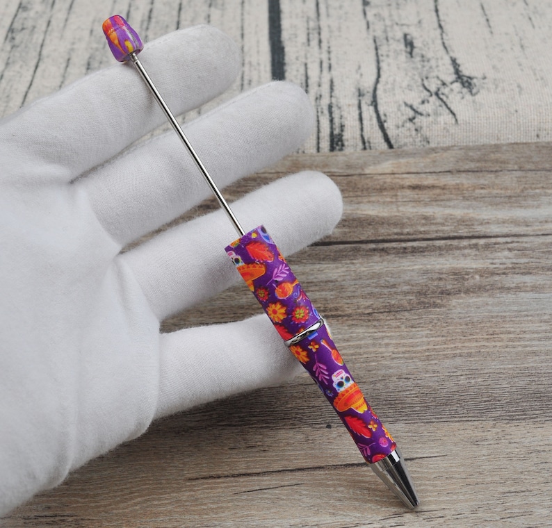 1-10pcs Skulls Beadable Pens,halloween Printed Beadable Pens,diy ...