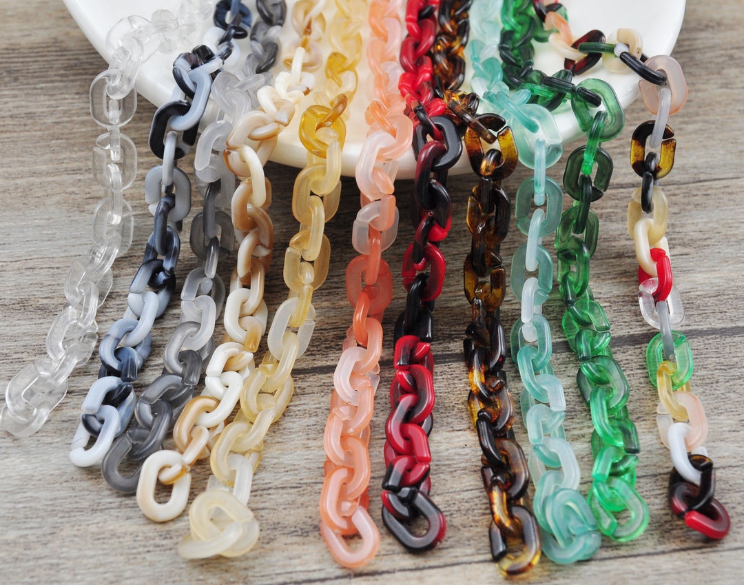 Open Link Chain,colourful Plastic Chain, Acrylic Chain With Oval Links ...