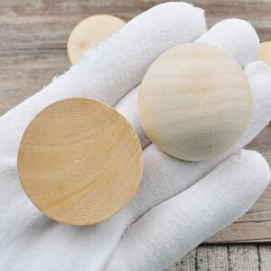 10pcs Unfinished Solid Wood Half Split Balls,round Split Ball,dome Ball ...