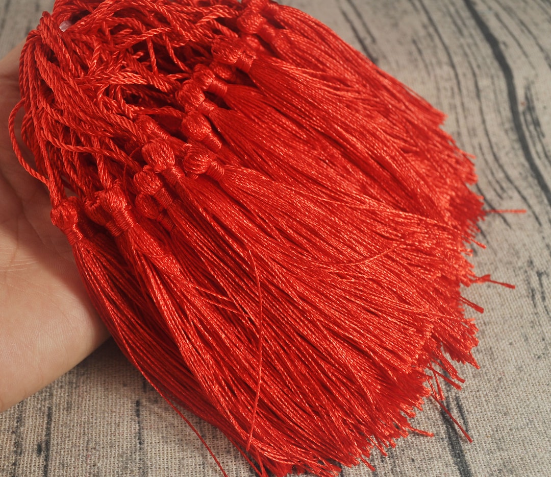 20pcs/50pcs/100pcs Red Bookmark Tassels， Silk Tassels，tassel Pendant ...