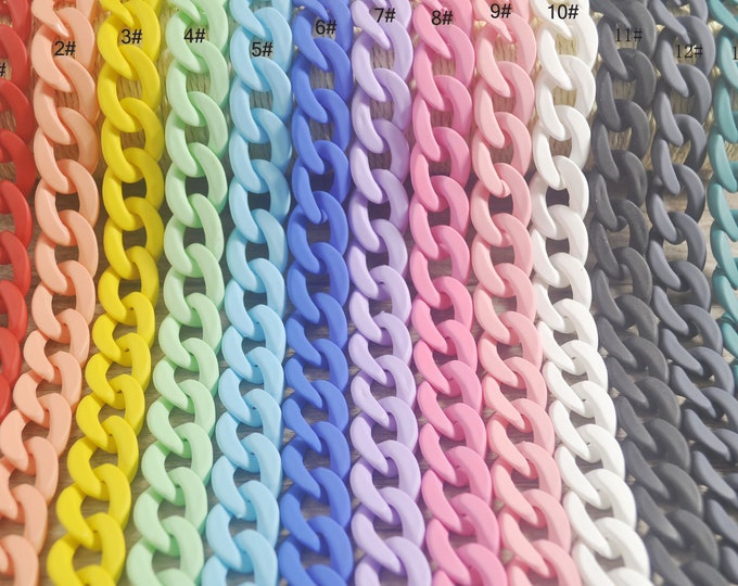 Small Plastic Link Chain,acrylic Curb Chain Links,lime GREEN Oval ...