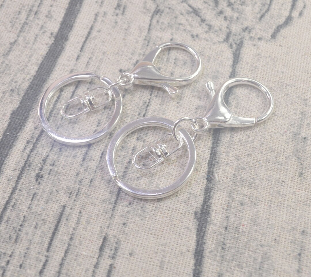 5,10,20,40,60,80,100pcs 30mm Key Ring， Popular Classic Silver Plated ...