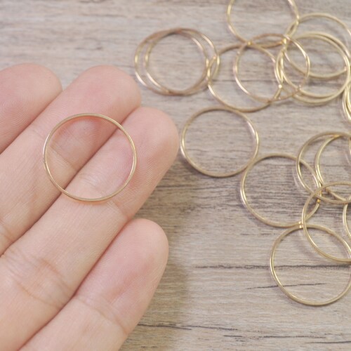 Bulk 50 Gold Color Brass Round Connector Rings 20mm 1mm Thick - Etsy