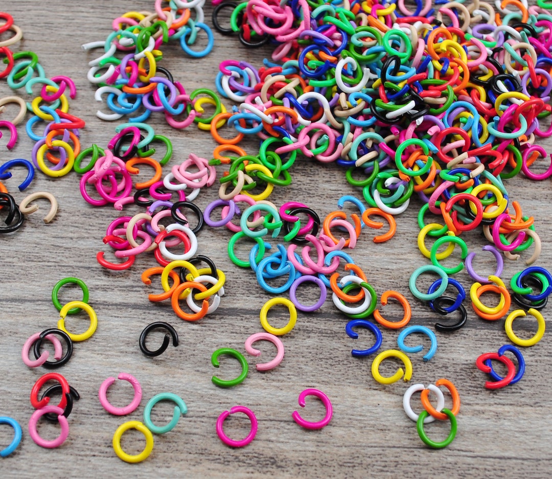High Quality,200-500pcs Mixed Color Open Jumprings,6mm Metal Jump Rings ...