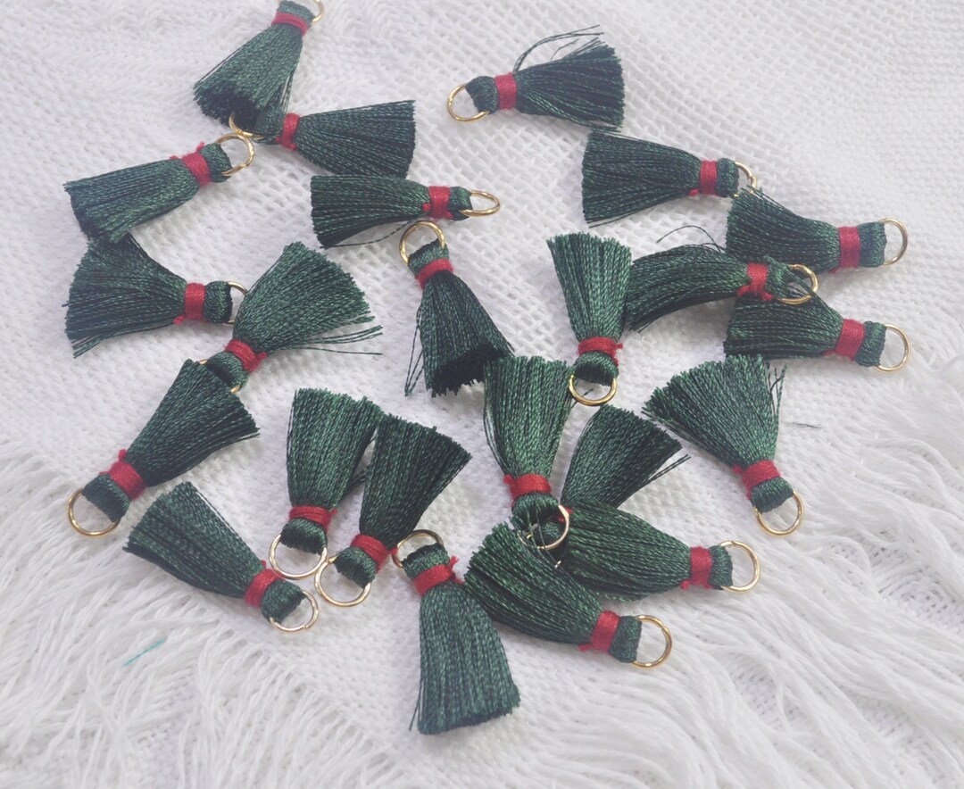 10/20/50/100 2cm Army Green Silk Tassels,small Silk Tassels,silky ...
