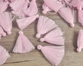 Neon Pink,20pcs 10mm Mini Cotton Tassel,teeny Tiny Tassel With Gold ...