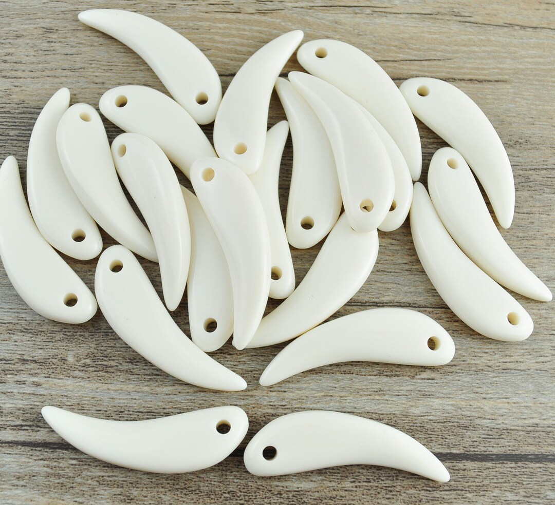 Acrylic Tooth Supply, 10-100pcs Acrylic Ivory Sharp Animal Teeth ...