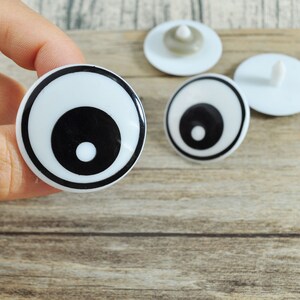 20pcs(10 Pairs) Cartoon Safety Eyes，35mm Large Round Plastic Comic Eyes ...