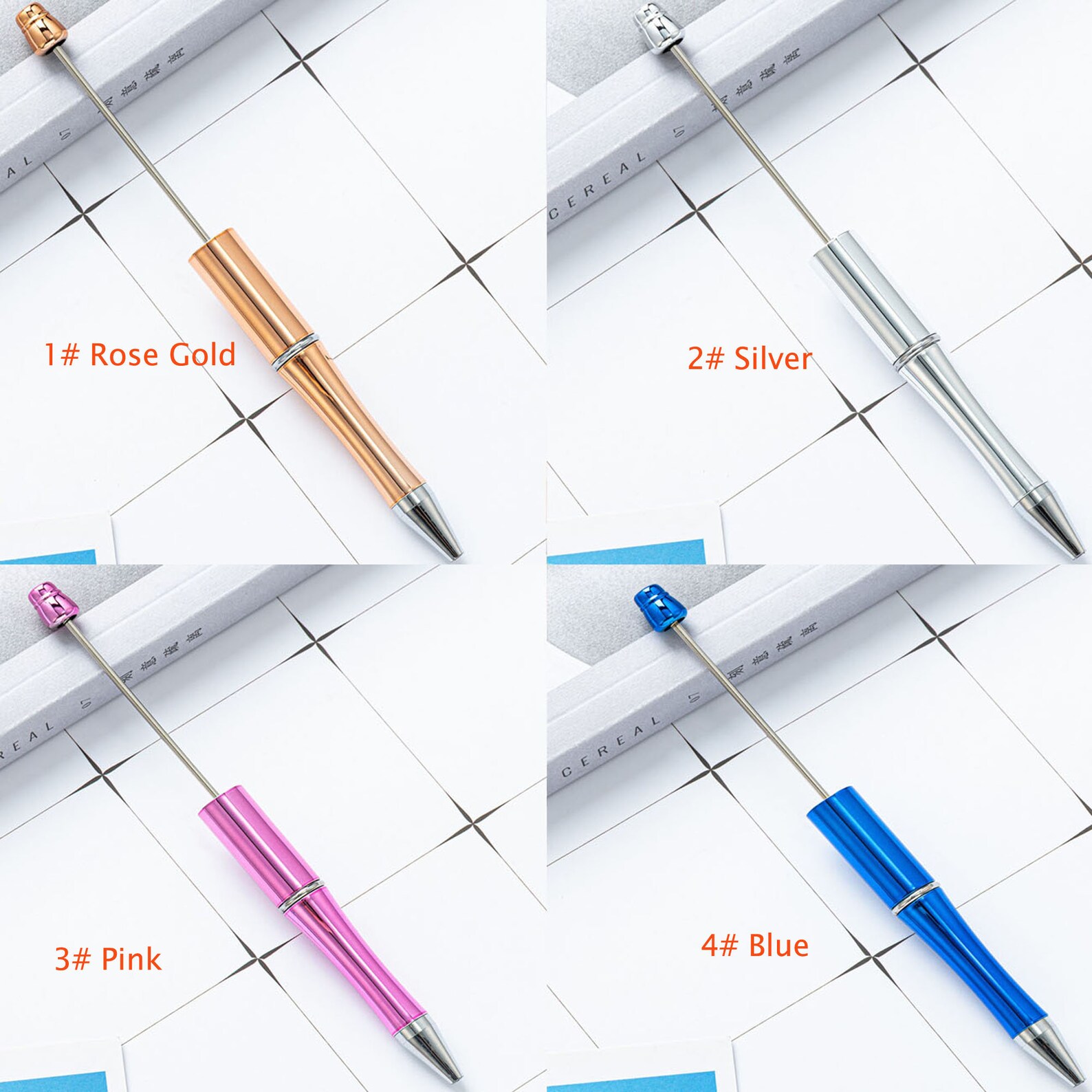 10 Colors Beadable Pens,1-10pcs DIY Beadable Pens,beadable Pens and ...