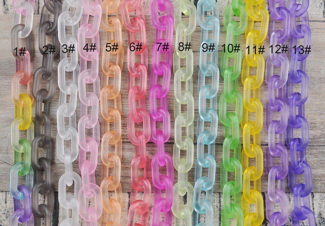 Large Translucent Acrylic Curb Chain Links,plastic Chain for Glasses ...