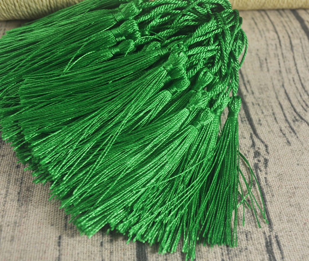 20pcs/50pcs/100pcs Green Bookmark Tassels， Silk Tassels，tassel Pendant ...