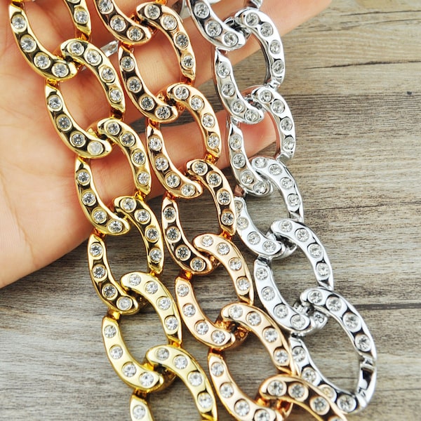 Rhinestone Chain - Etsy