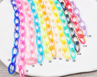2-50pieces 4.5mm Plastic Chain for Craft, 20 Inch Plastic Chain ...