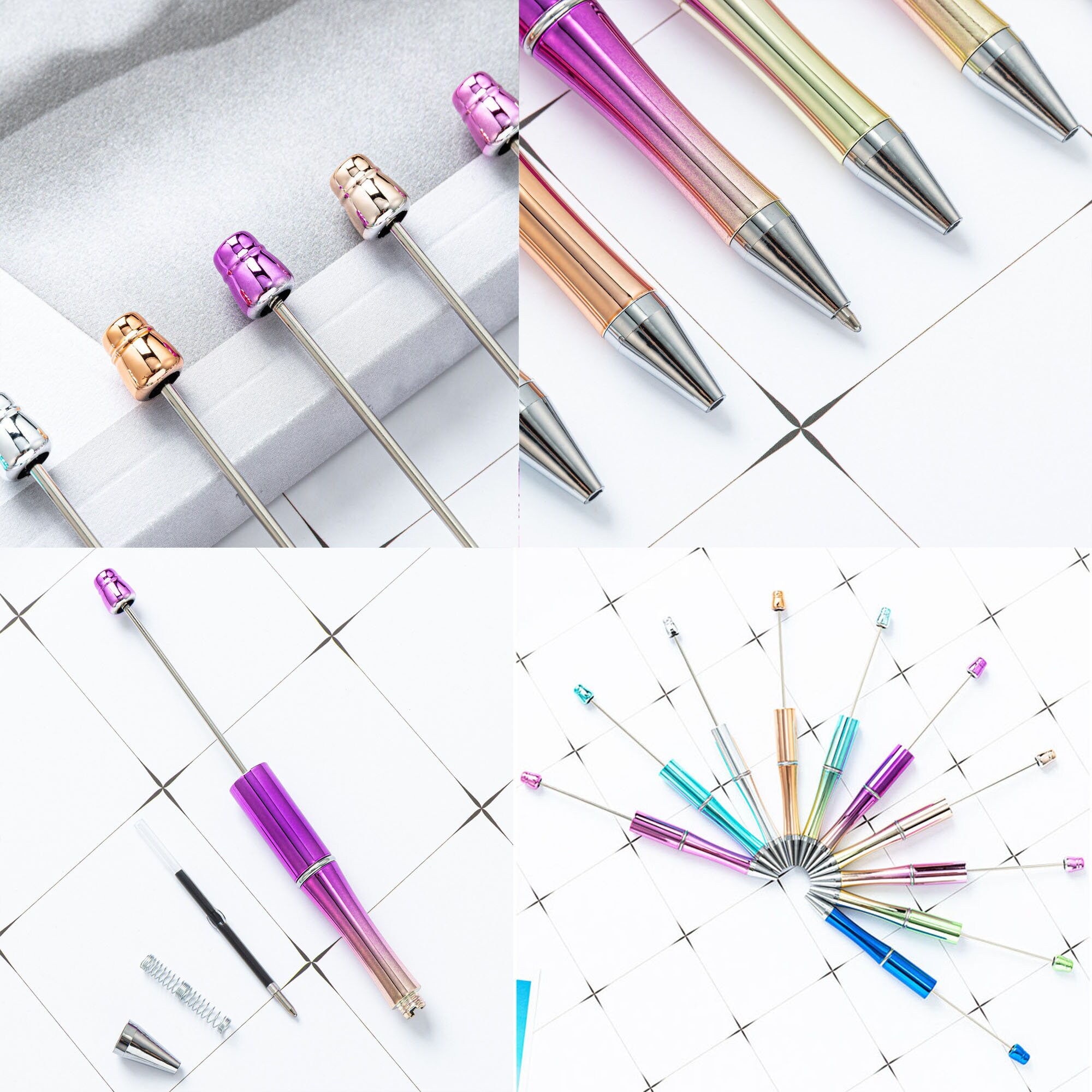 10 Colors Beadable Pens,1-10pcs DIY Beadable Pens,beadable Pens and ...