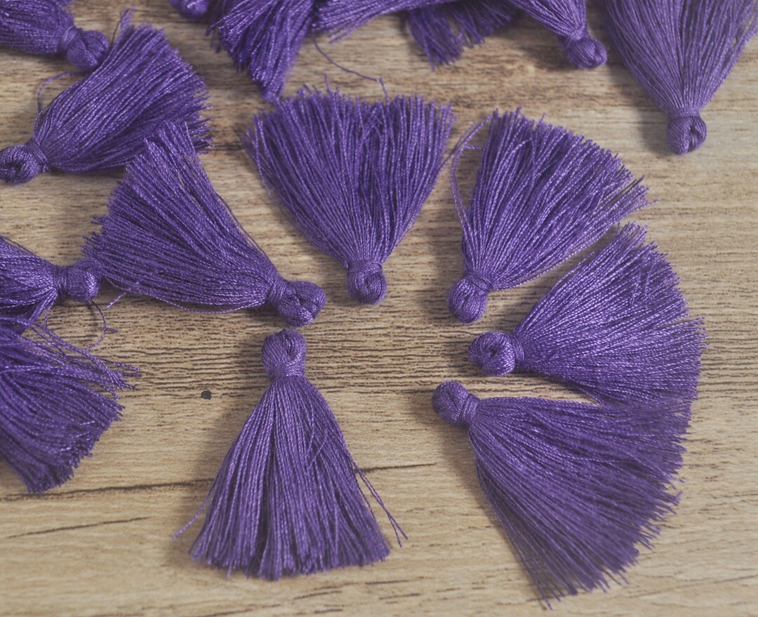 10/30/50/100pcs 1.18 Purple Tassels,3cm Handmade Cotton Tassels,tassels ...