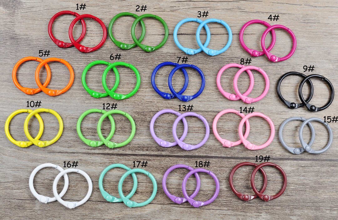 10,30,50pcs Colorful Binder Rings,25mm Sizes for Office,keys, Binding ...