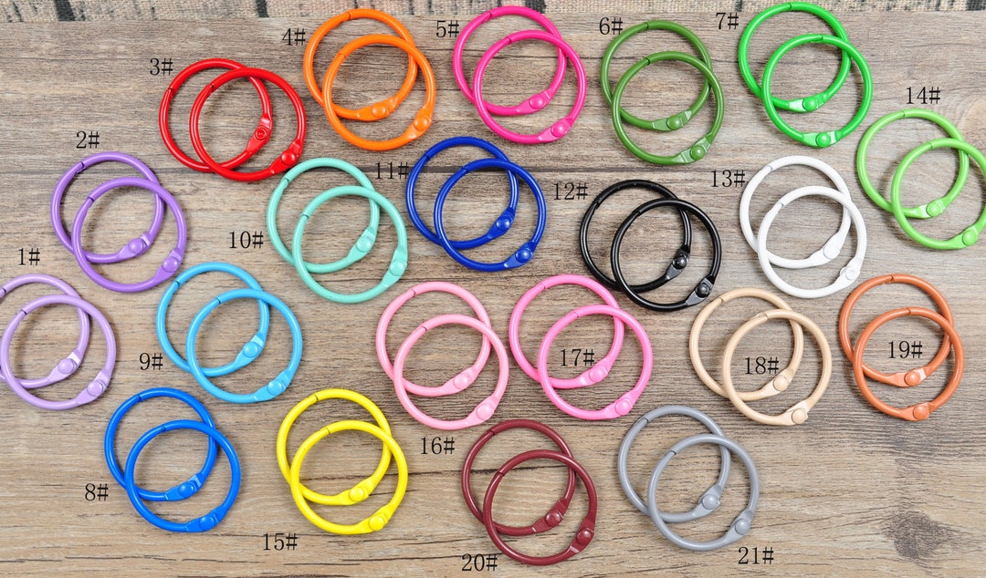 10,30,50pcs Colorful Binder Rings,30mm Sizes for Office,keys, Binding ...