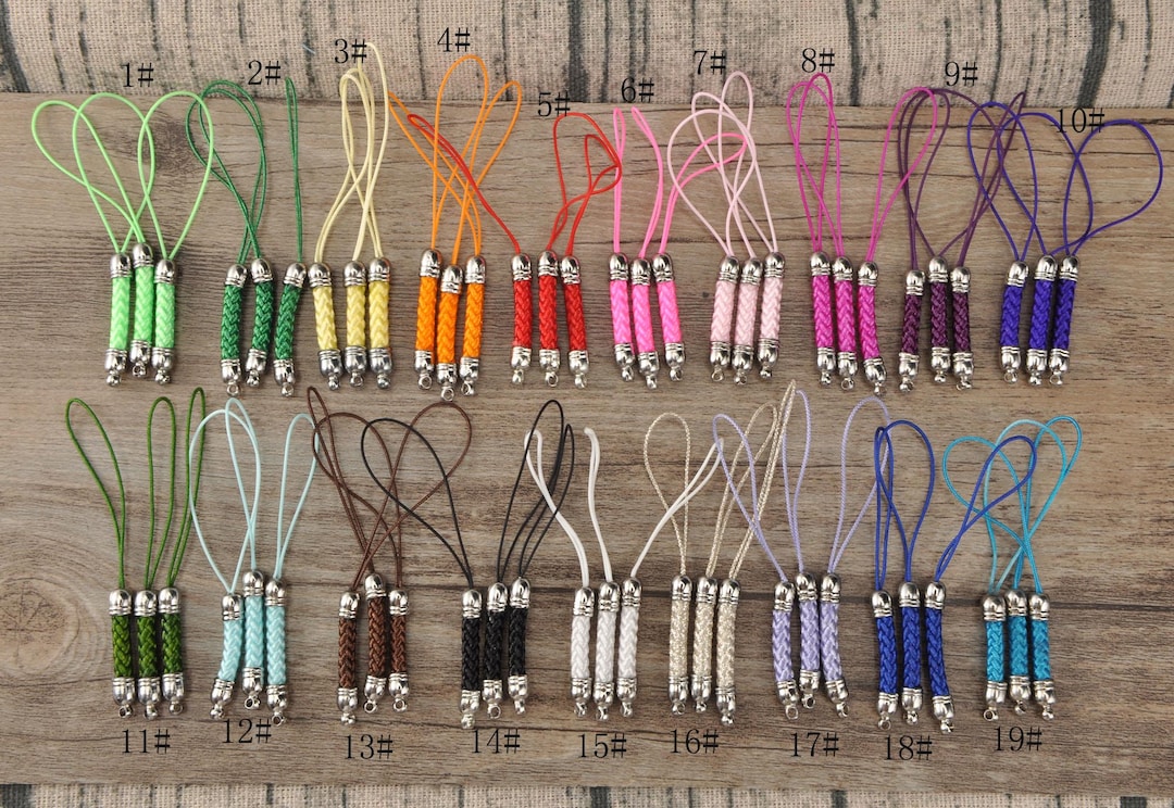 19 Colors,5-100pcs Cell Phone Straps Lanyard With Silver Brass Cap ...
