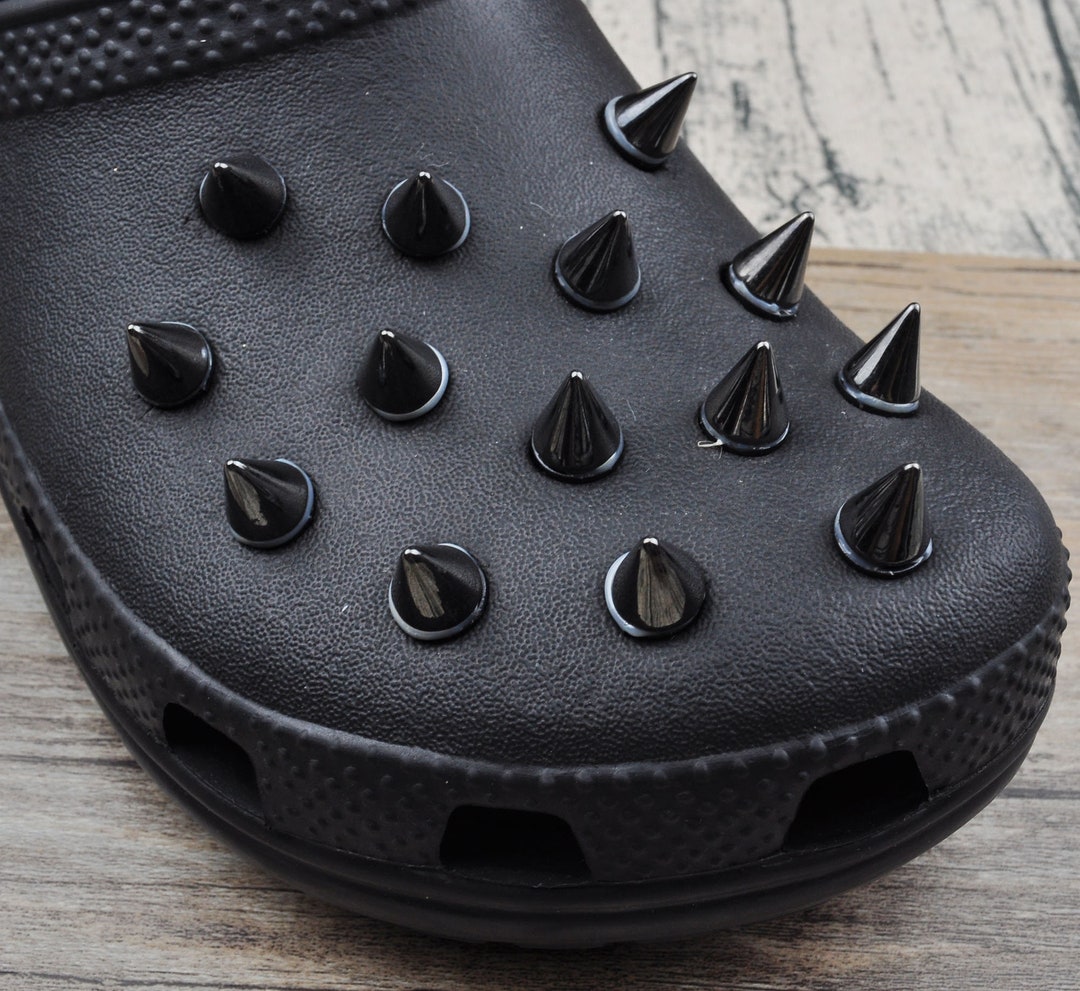 Gunblack Spikes Stud Shoe Charm,plastic Spike Rivet Shoe Charms,plastic ...
