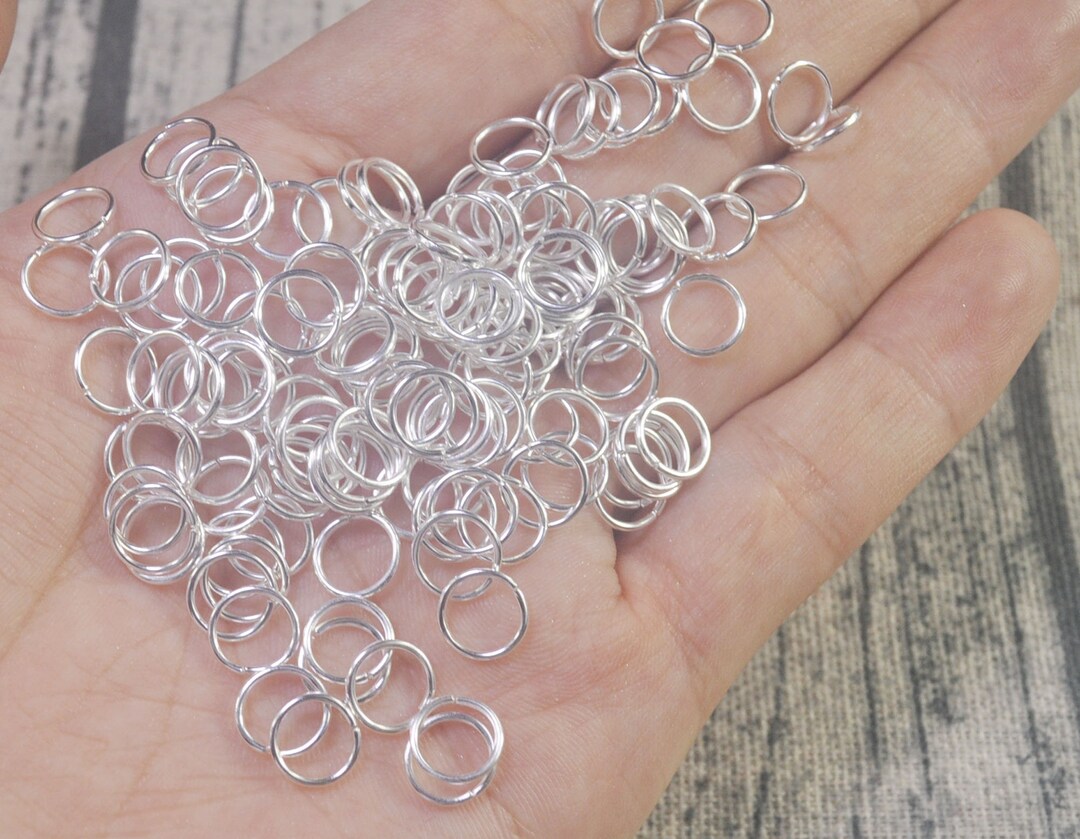 Jumpring,200pcs/lot 8mmx0.9mm Jump Rings Silver Plated Split Rings ...