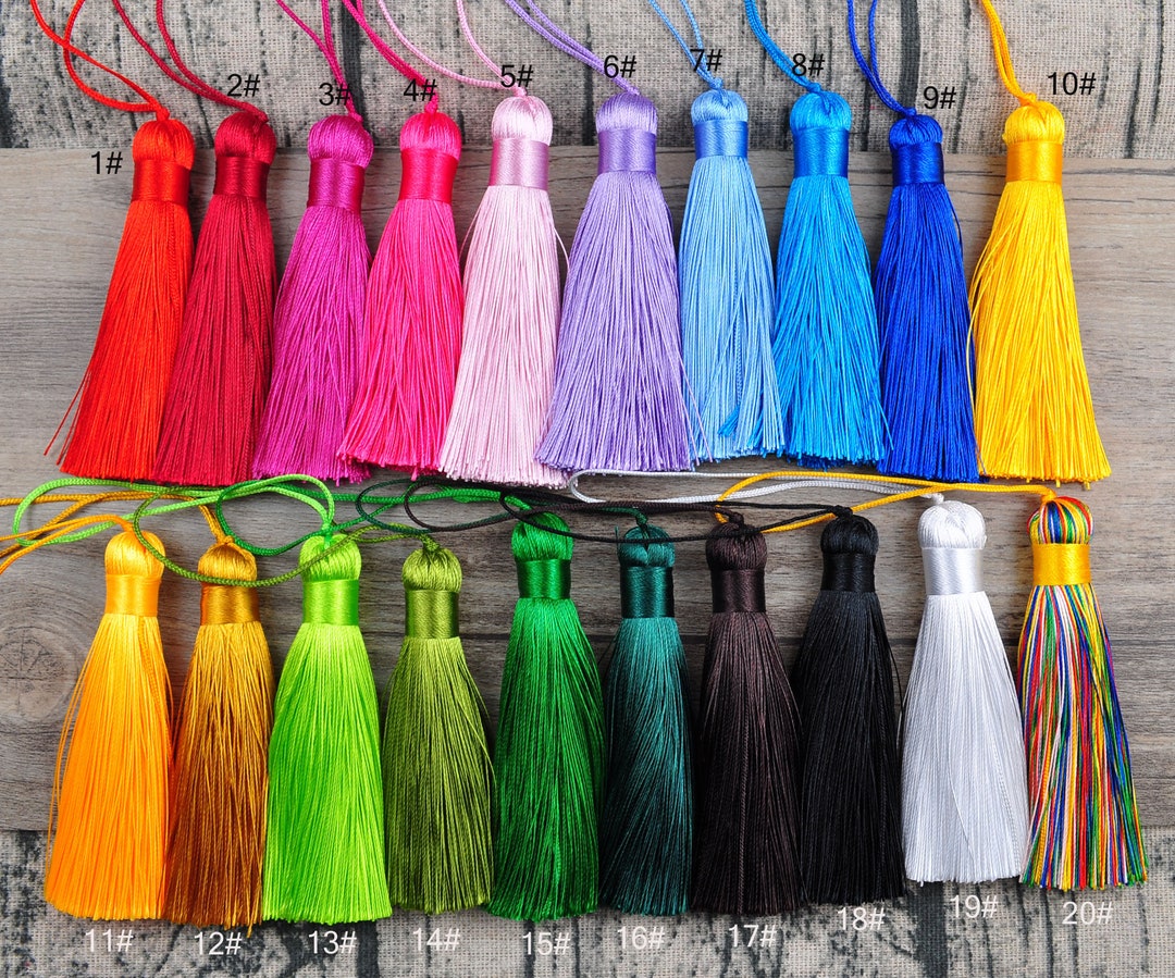 8cm Tassels,high Quality Silky Thread Tassel,boho Tassels, Thick Silk ...