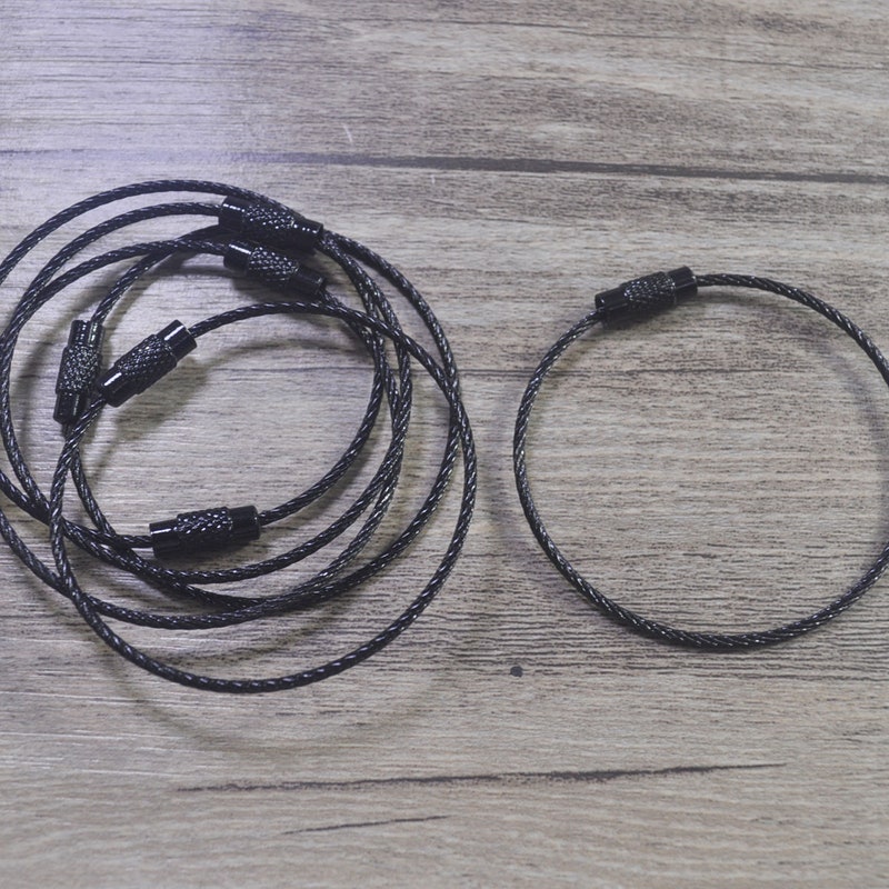 Stainless Steel Wire Keychain Cable Key Ring - Etsy