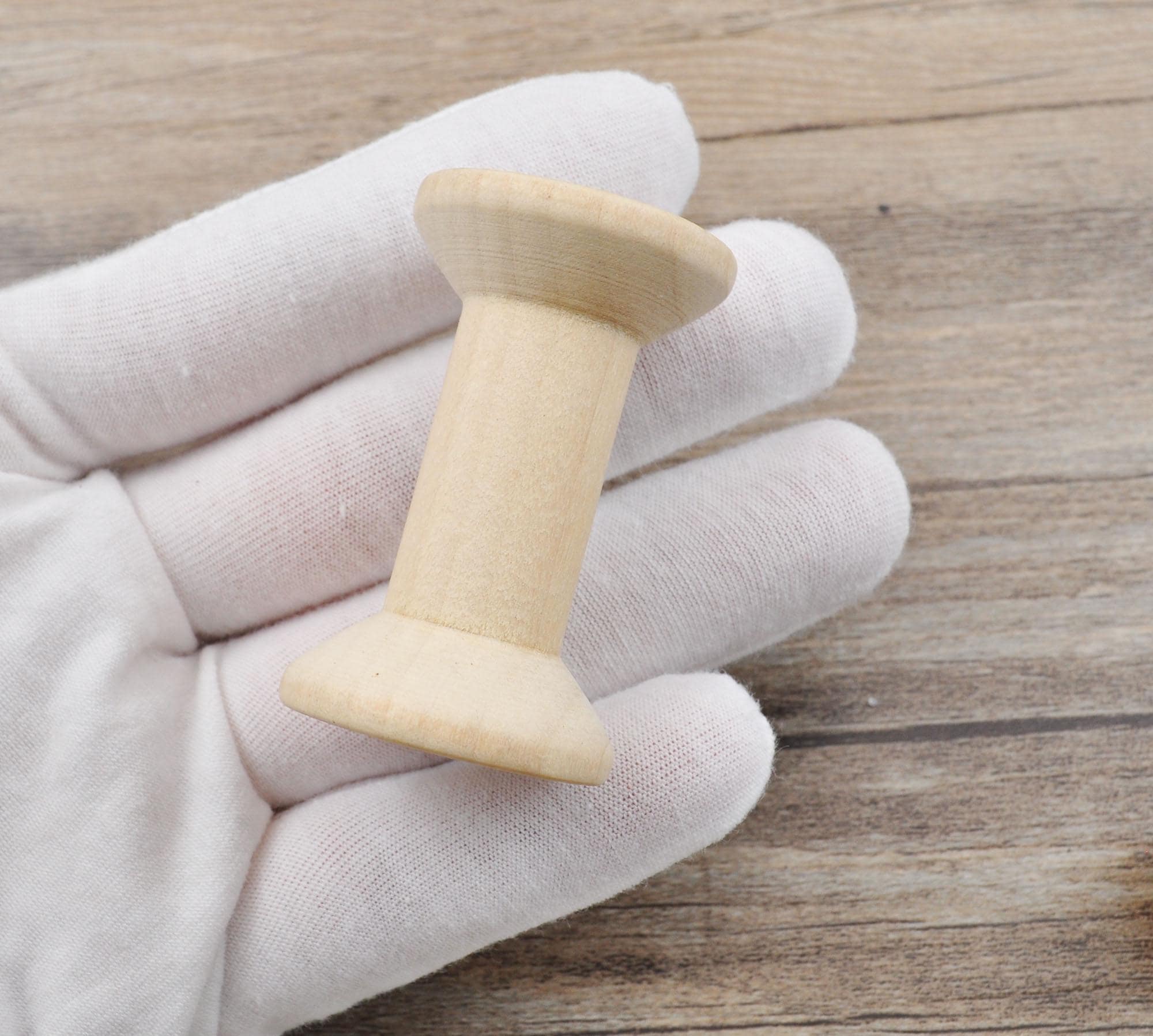 Wood Spool,unfinished Wooden Bobbins,wood Bobbin Spools,natural Color,9 ...