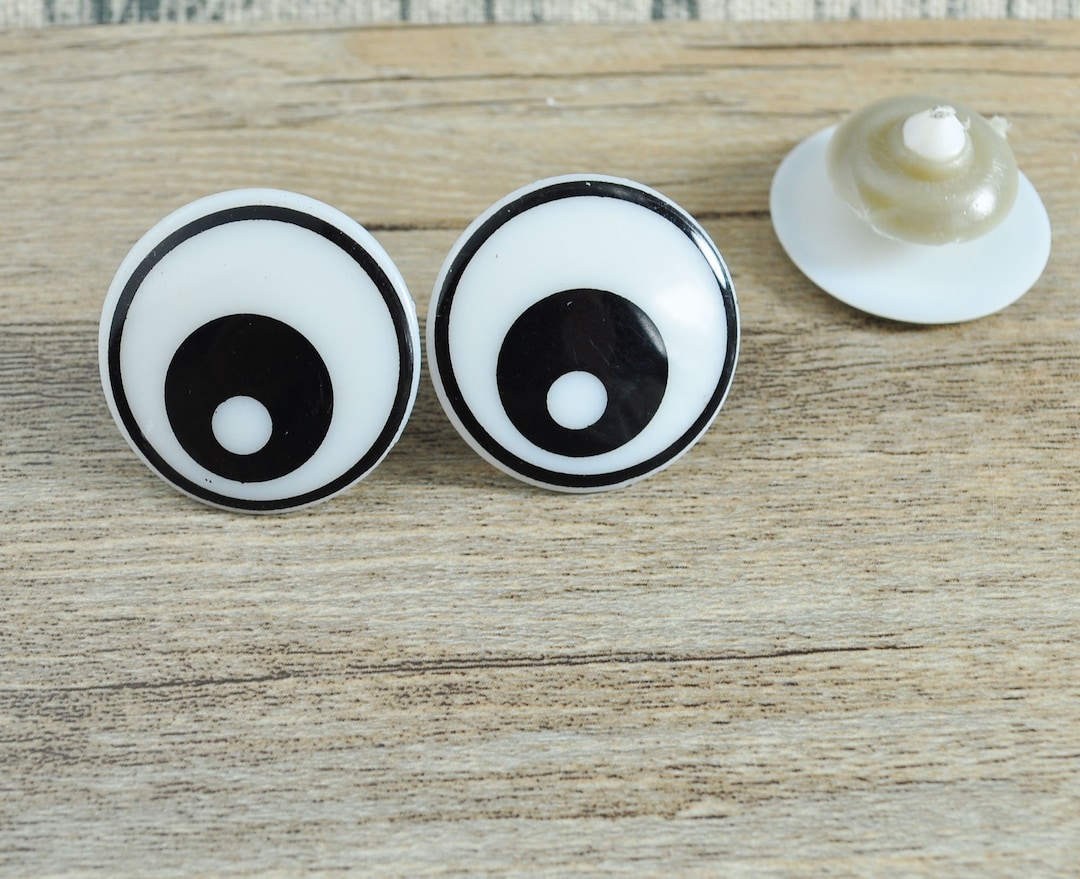 20pcs(10 Pairs) Cartoon Safety Eyes，27mm Round Plastic Comic Eyes ...