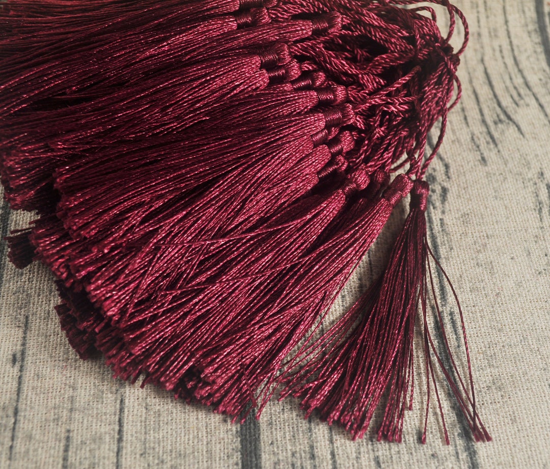 20pcs/50pcs/100pcs Wine Red Bookmark Tassels， Silk Tassels，tassel ...