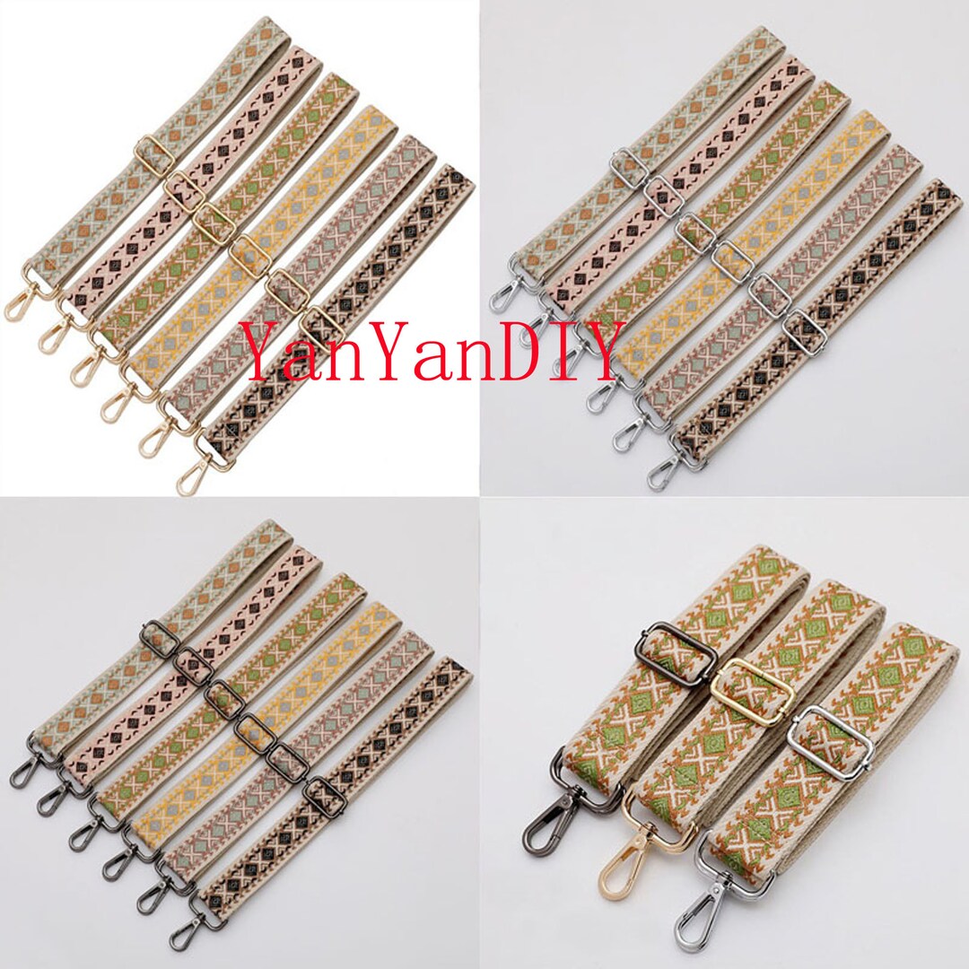 6 Colors,51 Adjustable Bag Strap,1.5 Width Woven Canvas Purse Strap ...