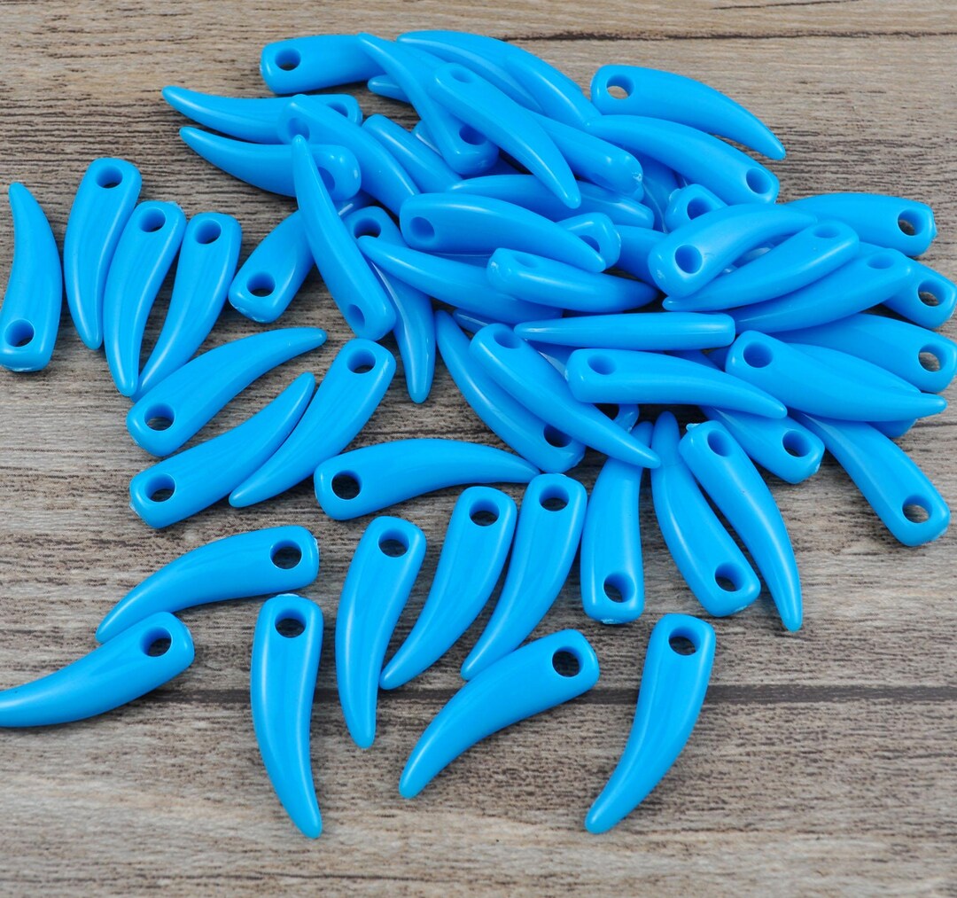 Small Acrylic Tooth Supply, 50-1000pcs Acrylic Sky Blue Sharp Animal ...