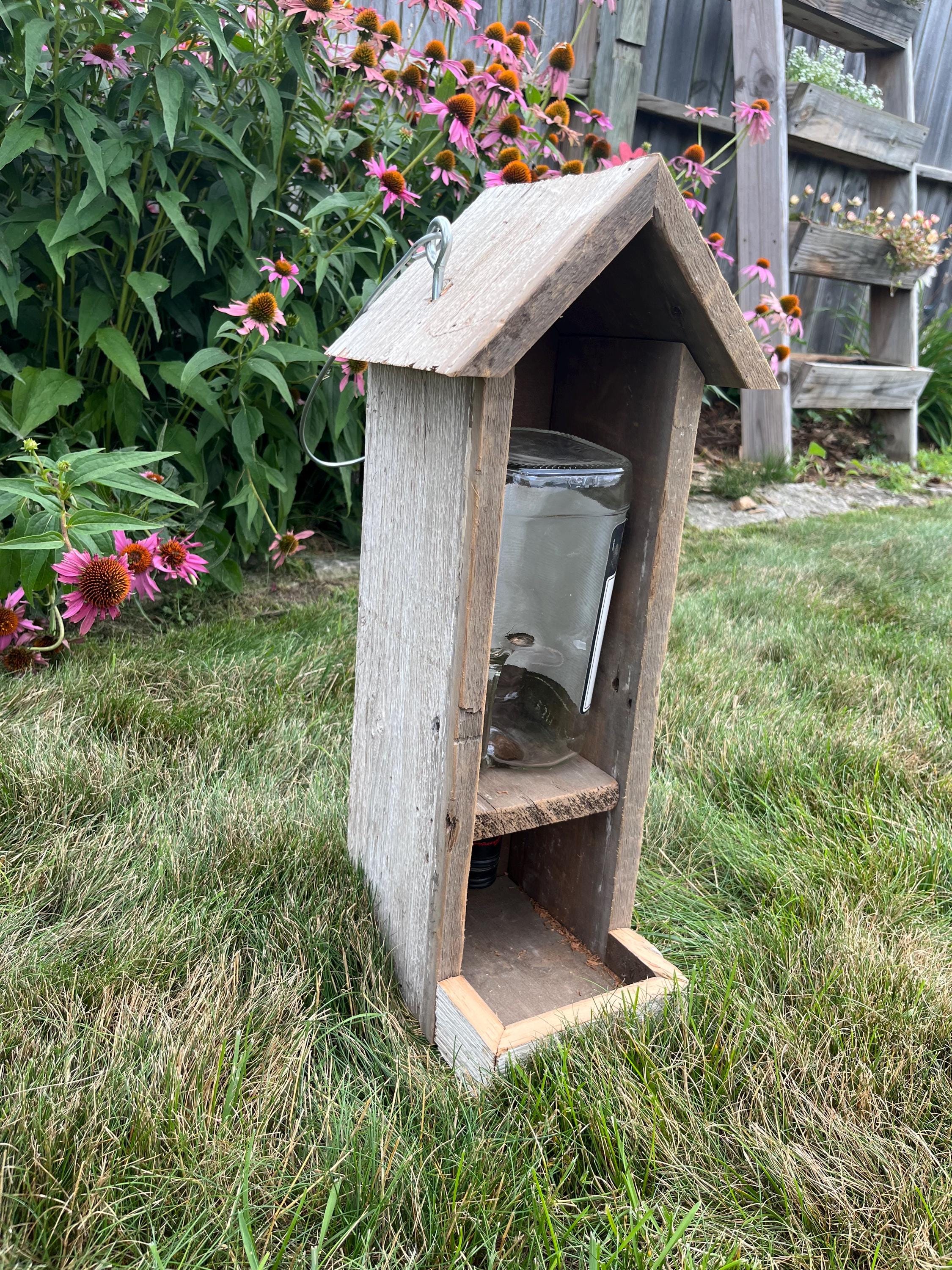 Hanging Whiskey Bottle Bird Feeder - Etsy