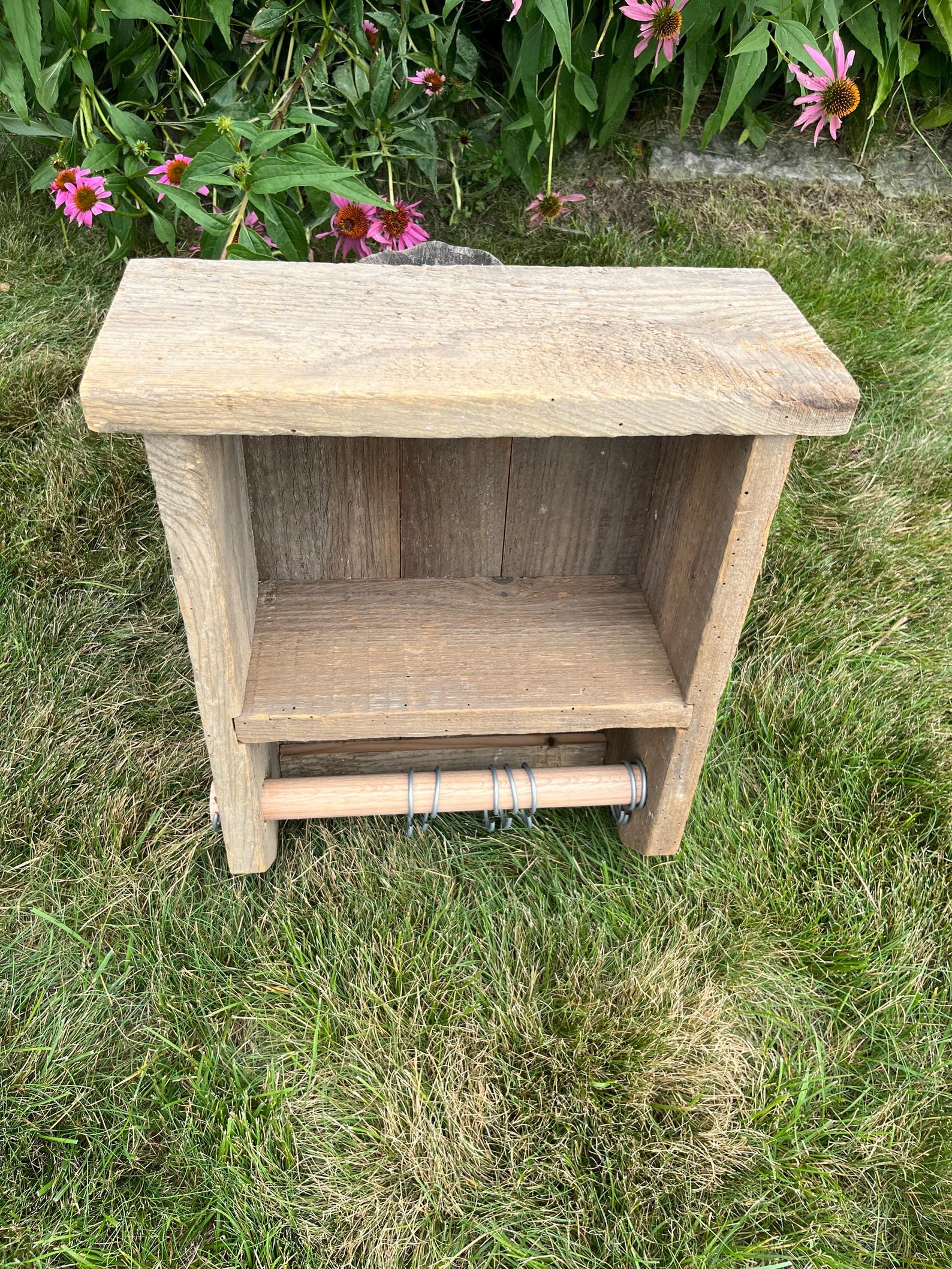 Wooden Box Wall Decor With Hanging Rod - Box Shelf - Etsy