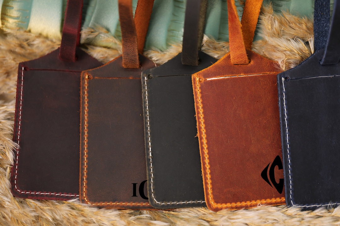 Leather Luggage Tags, Custom Bag Tag, Luggage Tag Favor, Bridesmaid Gifts, Leather Id Tag ...