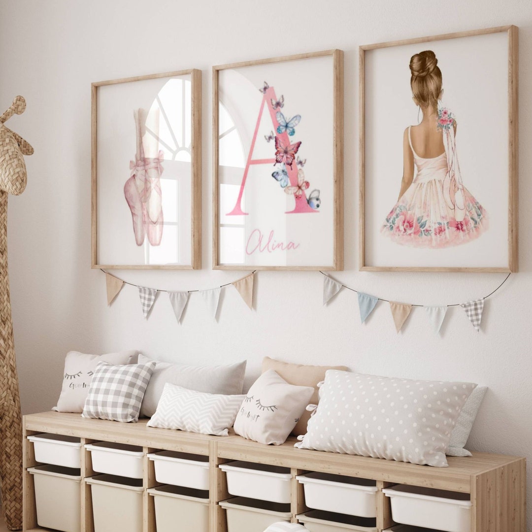 Dance Theme Children's Room Poster for Girls - Set of 3 Posters With ...